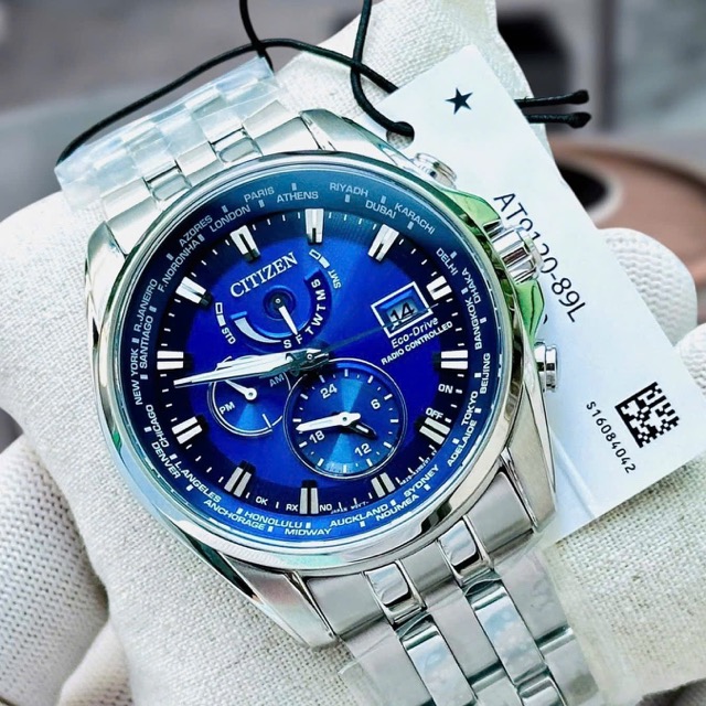 Đồng hồ nam dây thép Citizen Eco-Drive Radio Controlled Chronograph ...