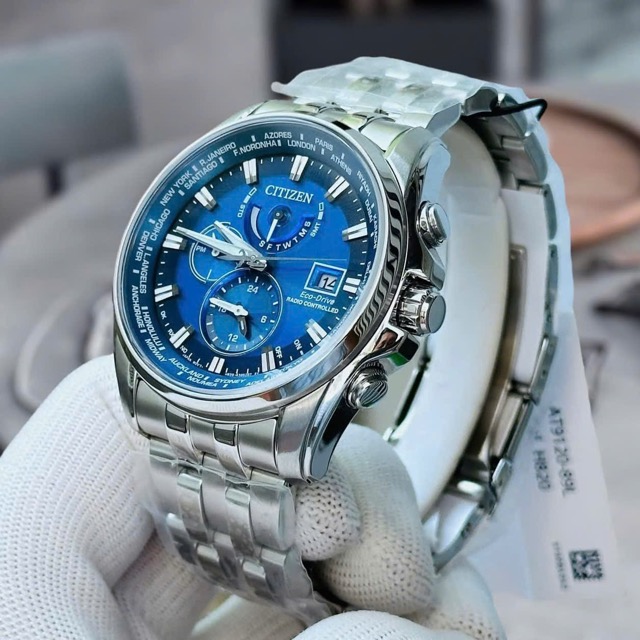 Đồng hồ nam dây thép Citizen Eco-Drive Radio Controlled Chronograph ...