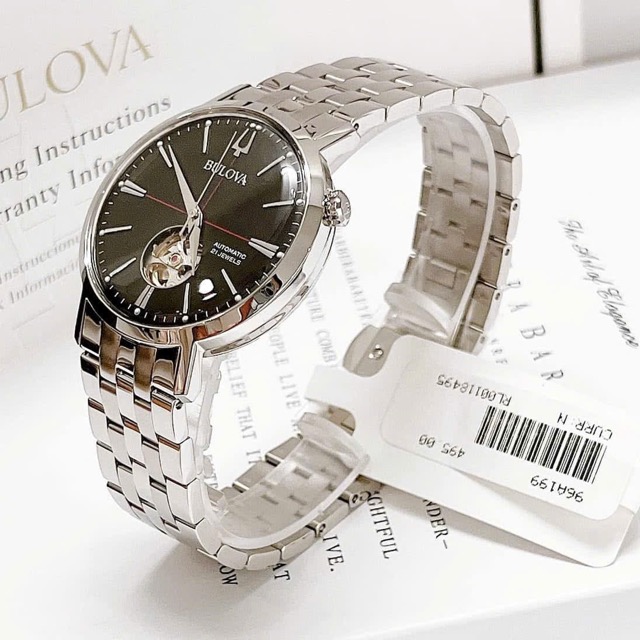 Đồng hồ nam dây thép Bulova Automatic Aerojet Collection Open Heart ...
