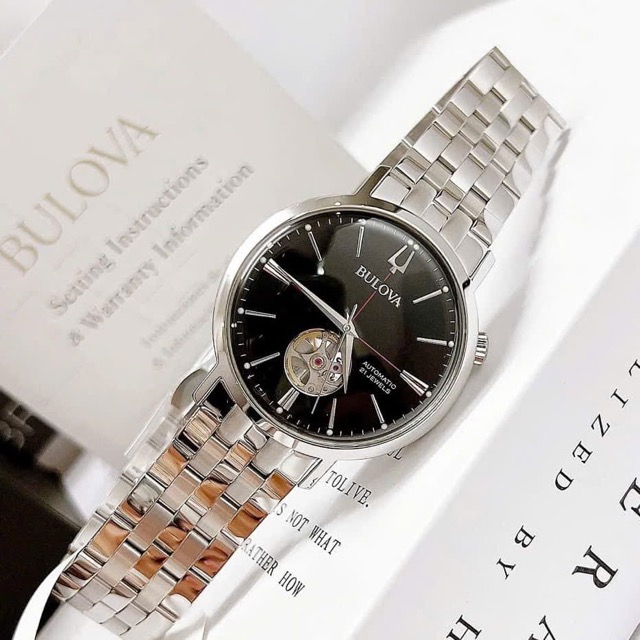 Đồng hồ nam dây thép Bulova Automatic Aerojet Collection Open Heart ...